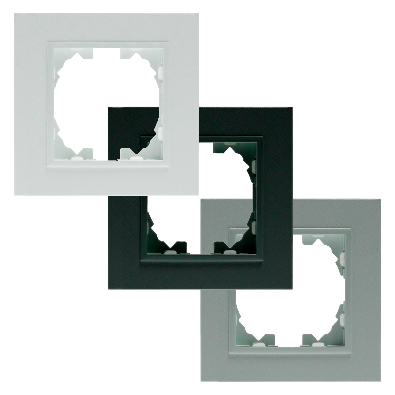 Espelho PC para 1 Módulo - FMMB Preto - Leds Iluminação