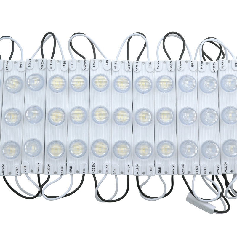 Corrente de 20 Módulos de 3 LED SMD Sanan 220V 3W 6000K
