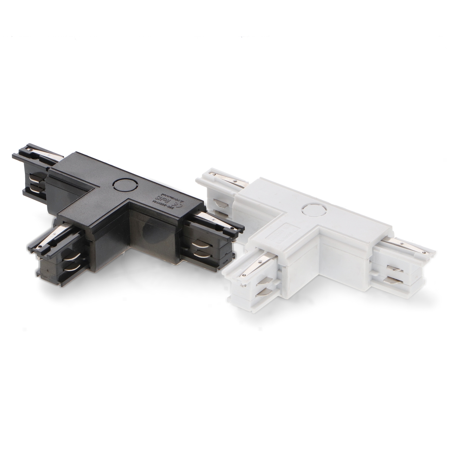 Conector Tipo T para calha trifásica Branco - Leds Iluminação
