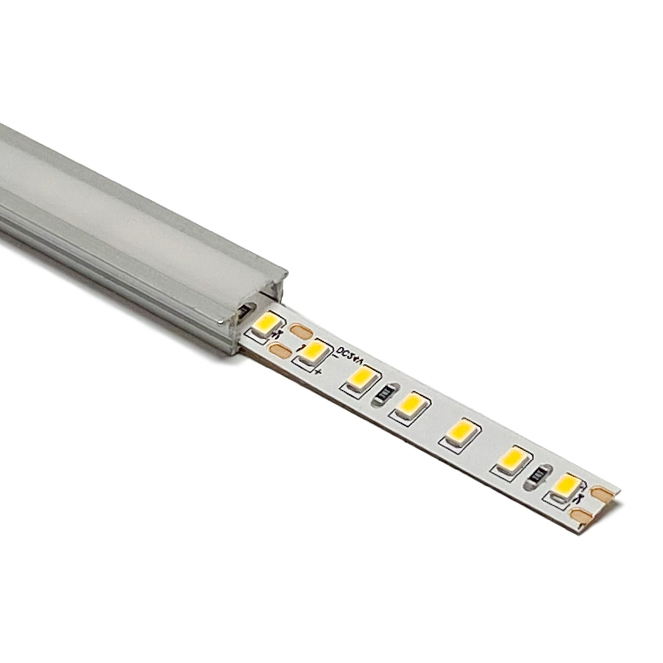 Calha com abas para fita LED branco com difusor opalino (para embutir ...
